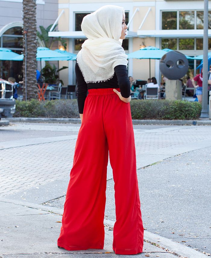 Verona Collection Talia Modest Box-Pleat Pants - Macy's