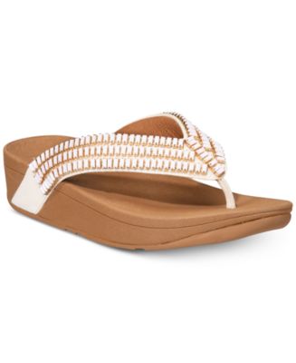 FitFlop Surfa Crystal Platform Flip-Flop Sandals - Macy's