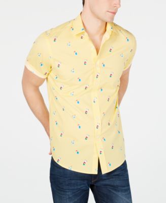 Club Room Men's Cocktail-Print Shirt, Created for Macy's - Macy's