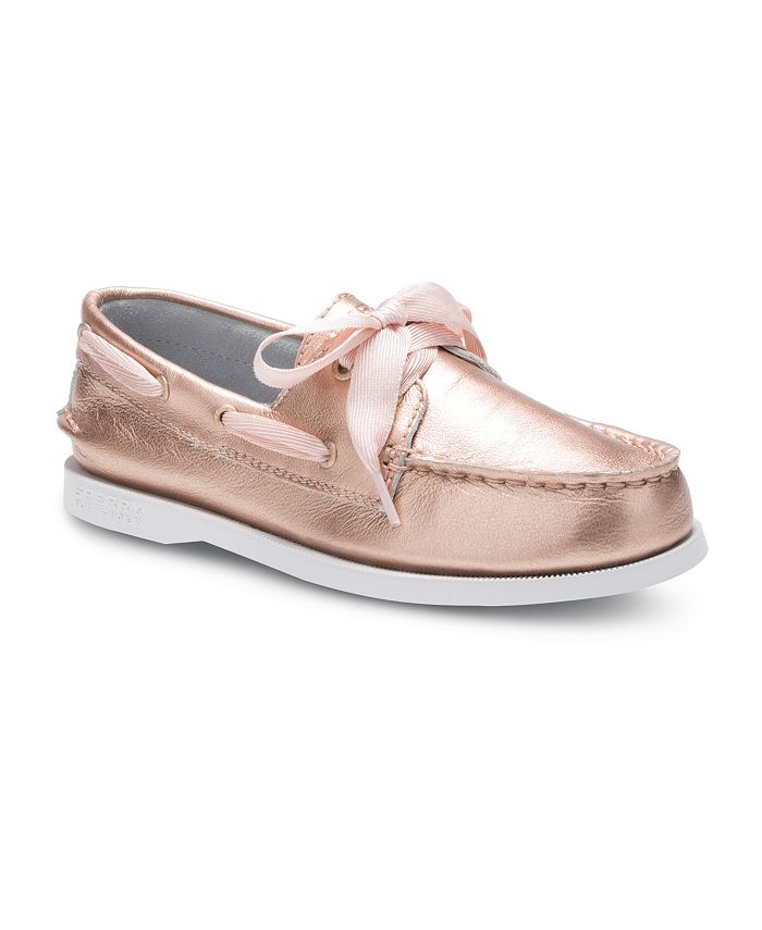 Sperry Little & Big Girls Authentic Original Satin Lace Boat Shoe - Macy's