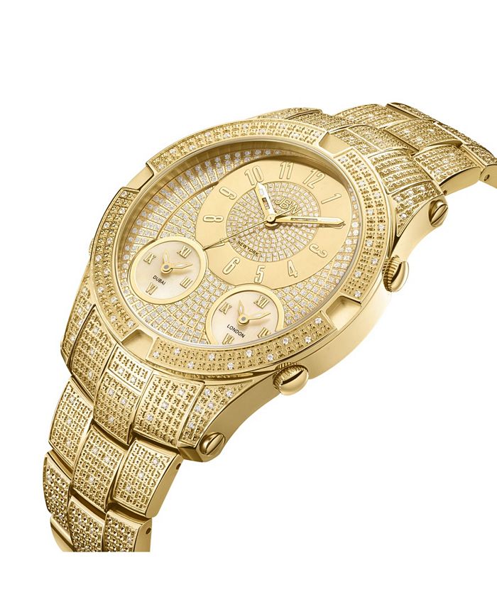 Jbw Men's Jet Setter III Diamond (1 ct.t.w.) 18k Gold Plated Stainless ...