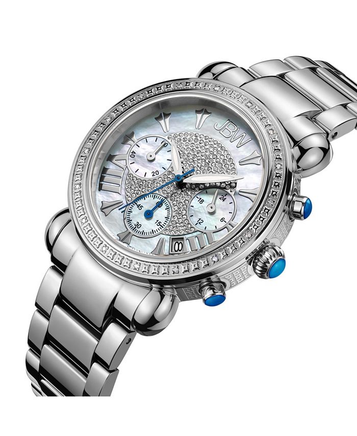 Jbw Women's Victory Diamond (1/6 ct.t.w.) Stainless Steel Watch - Macy's