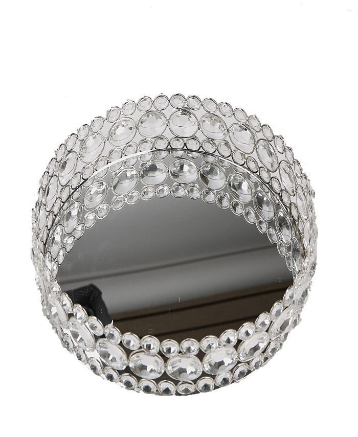 Mind Reader Large Round Crystal Mirror Tray - Macy's