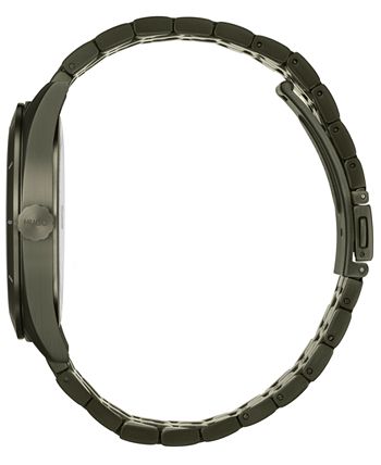 HUGO Men's #Style Olive Stainless Steel Bracelet Watch 42mm - Macy's