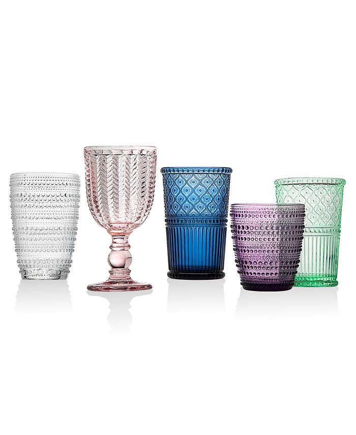 Godinger Modern Vintage Colored Glass Collection - Macy's