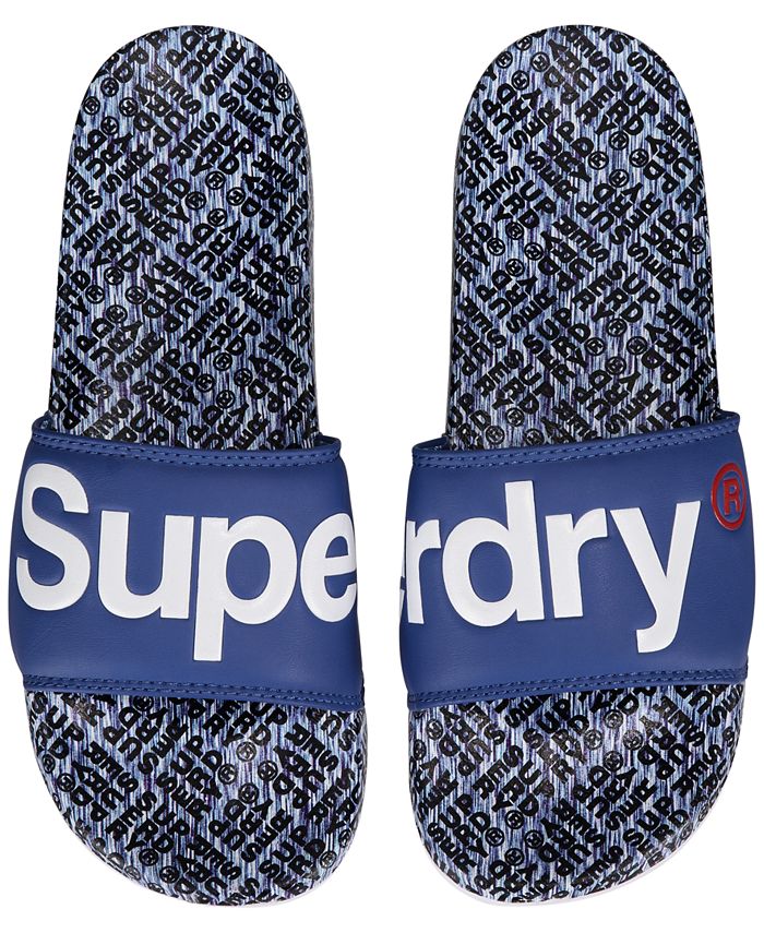 Superdry Men's Allover Print Beach Slide Sandals - Macy's