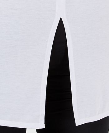 Ideology Plus Size Take It Easy Graphic Split-Back T-Shirt, Created for ...