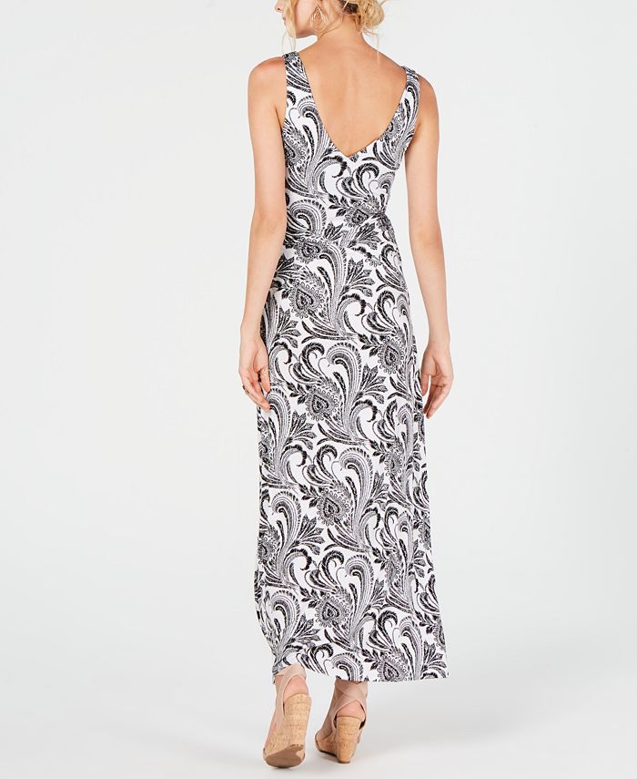 INC International Concepts INC Petite V-Neck Ruched Maxi Dress, Created ...