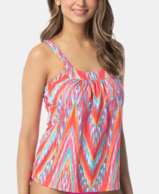 Coco Reef Tie-Dye Ibiza Bra-Sized Tankini Top - Macy's