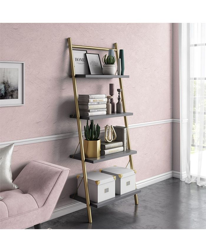 CosmoLiving by Cosmopolitan Nova 4 Shelf Ladder Bookcase - Macy's