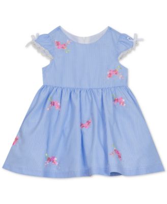 Rare Editions Baby Girls Floral-Embroidered Dress - Macy's