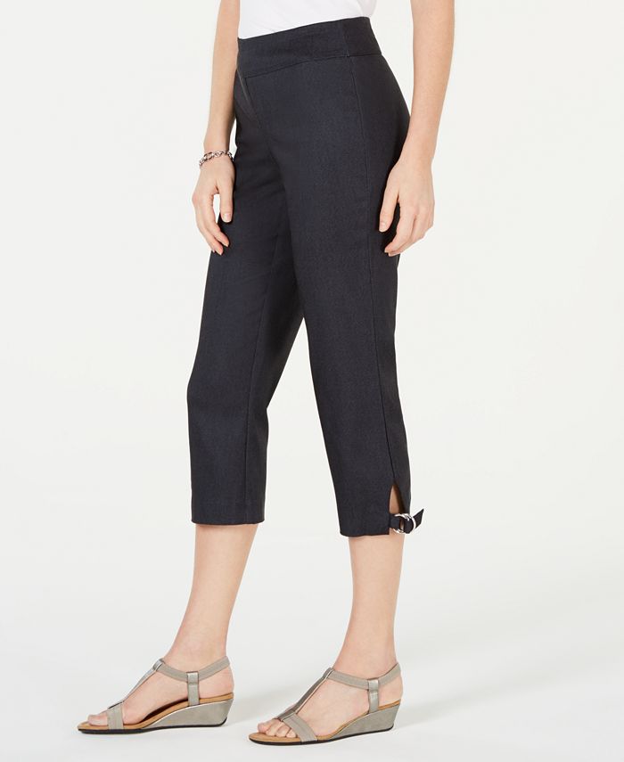 JM Collection Petite Double-Ring-Hem Capri Pants, Created for Macy's ...