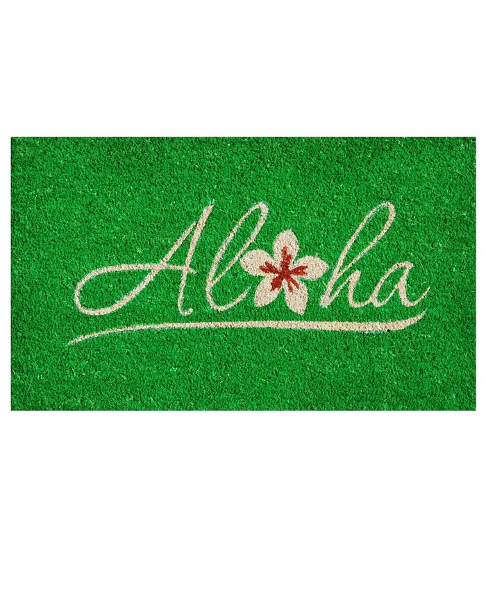 Home & More Aloha 17" x 29" Coir/Vinyl Doormat - Macy's
