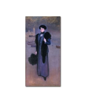 Ramon Casas 'Deloris Vidal' Canvas Art - 47" x 24" x 2" - Macy's
