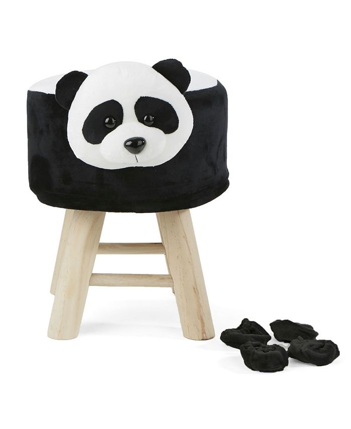 Mind Reader Children's Favorite Panda Animal Stool, Chair, Ottoman ...