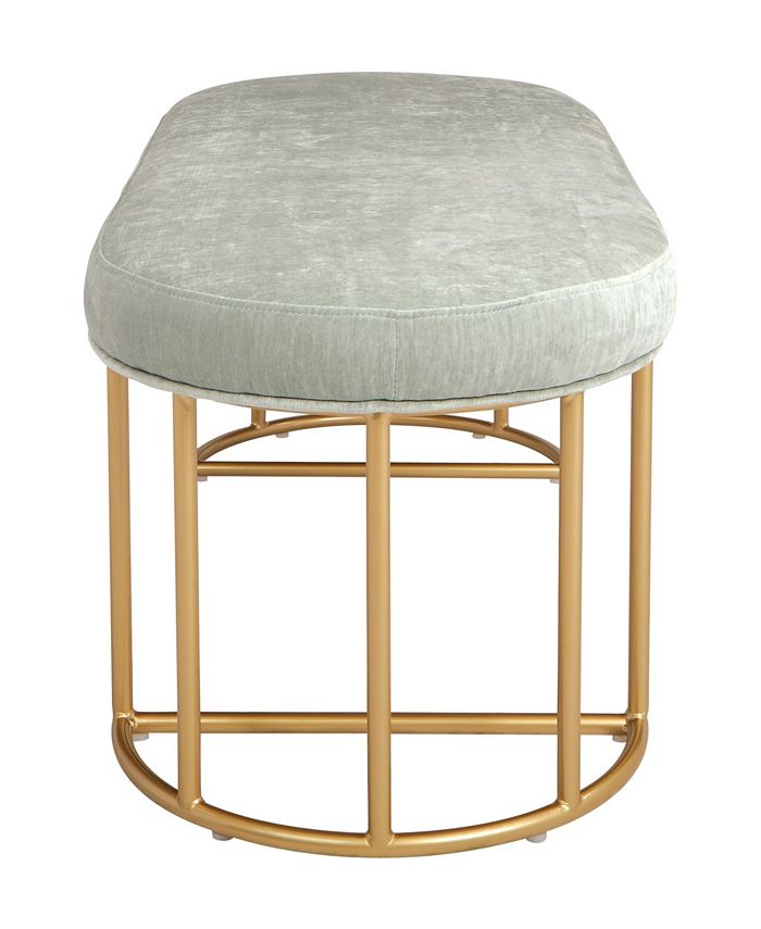 Office Star Kinsley Bench with Gold Frame - Macy's