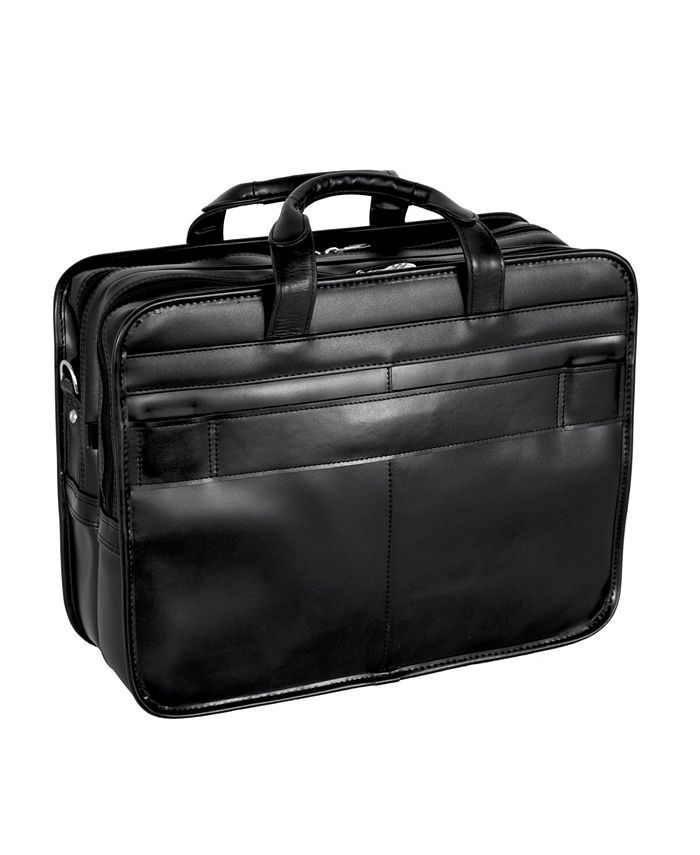 McKlein Elston Checkpoint-Friendly Double Compartment Laptop Briefcase ...