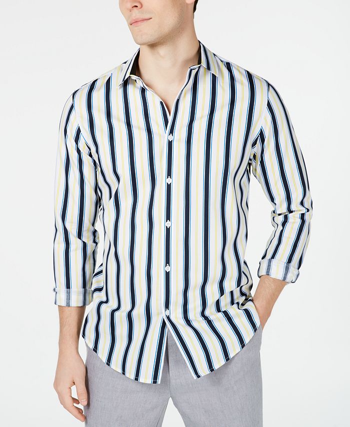 INC International Concepts INC Men's Elliot Striped Button-Down Shirt ...