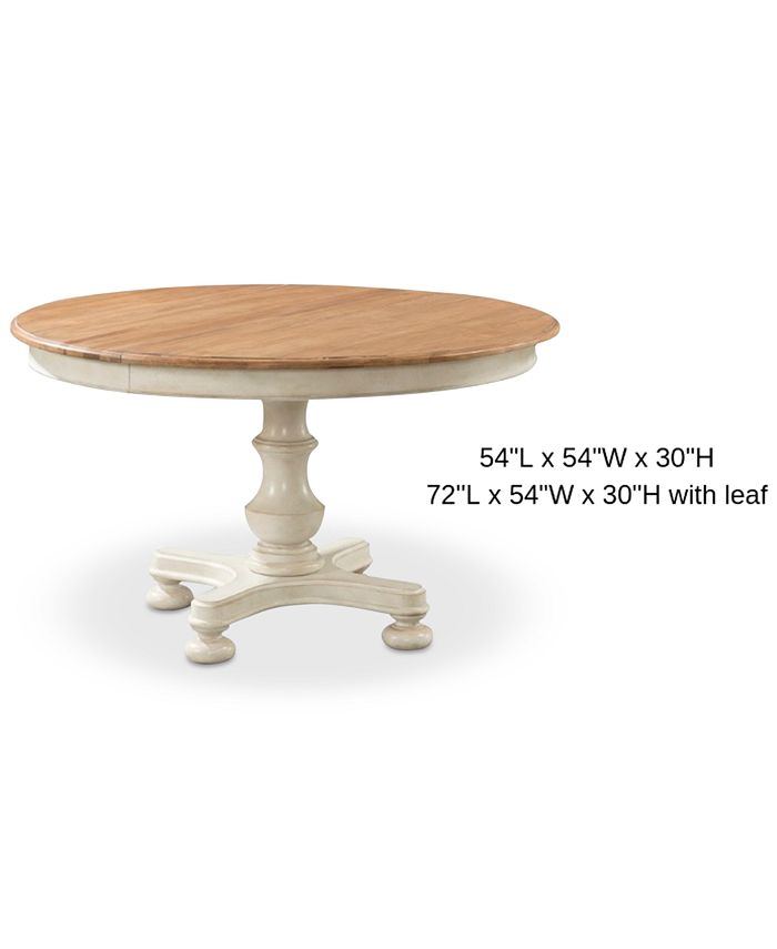 Furniture Cottage Round Expandable Dining Table - Macy's