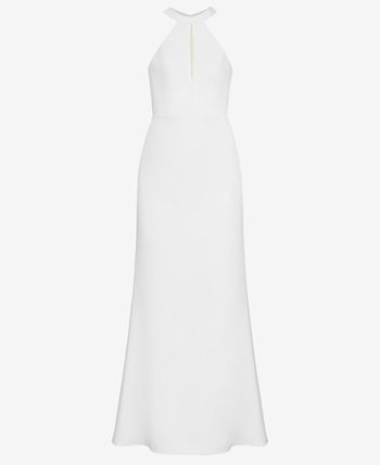 BCBGMAXAZRIA Keyhole Halter Gown - Macy's