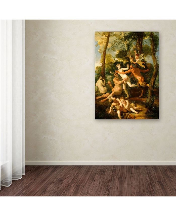 Trademark Global Nicolas Poussin 'Pan And Syrinx' Canvas Art - 32" x 24 ...