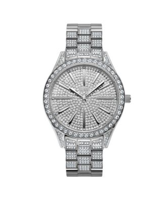 Jbw Women's Cristal Diamond (1/8 ct.t.w.) Stainless Steel Watch - Macy's