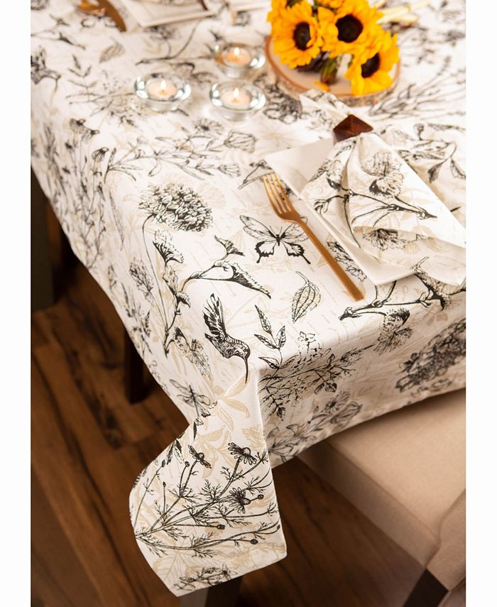 Design Imports Botanical Print Table cloth 60" X 120" - Macy's