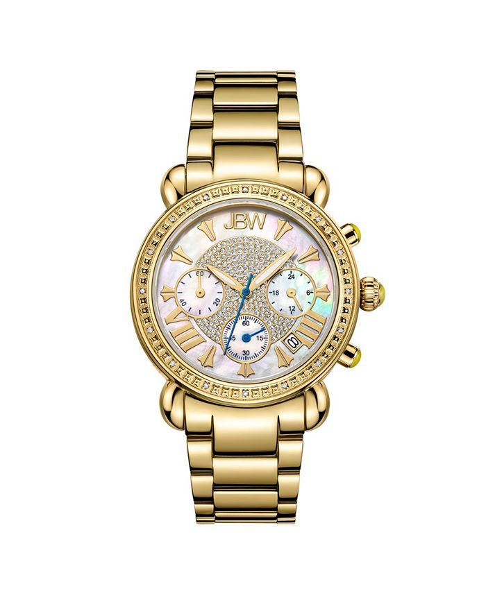 Jbw Women's Victory Diamond (1/6 ct.t.w.) 18k Gold Plated Stainless ...