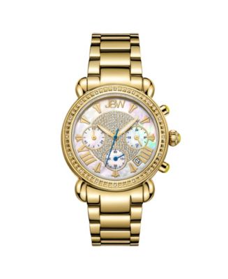 JBW Women's Victory Diamond (1/6 ct.t.w.) 18k Gold Plated Stainless ...