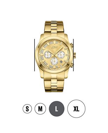 Jbw Men's Delano Diamond (1/5 ct.t.w.) 18k Gold Plated Stainless Steel ...