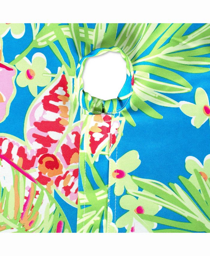 Design Imports Summer Floral Outdoor Table cloth with Zipper 60" X 120 ...