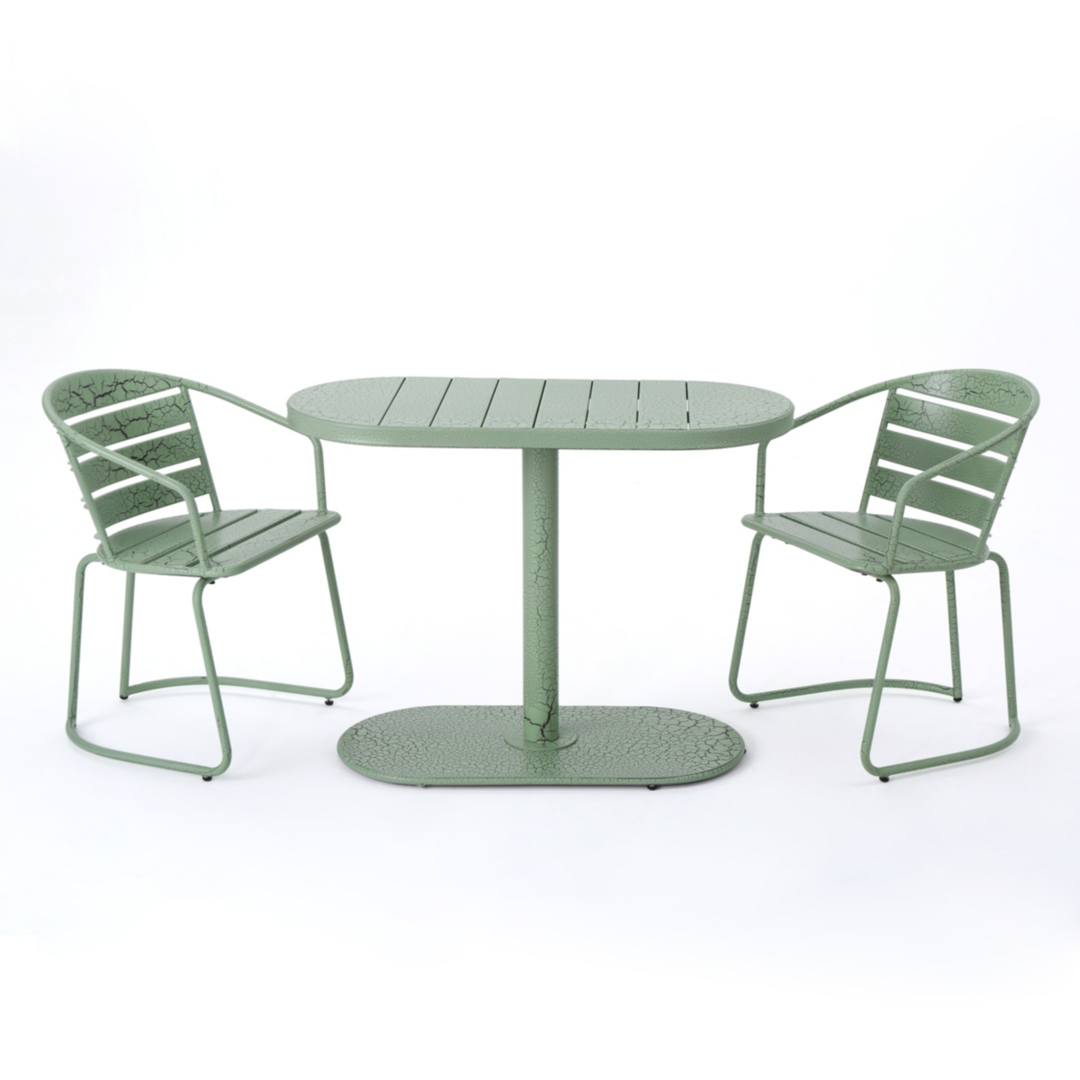 Click here for Santa Monica Outdoor 3pc Dining Set - Green prices
