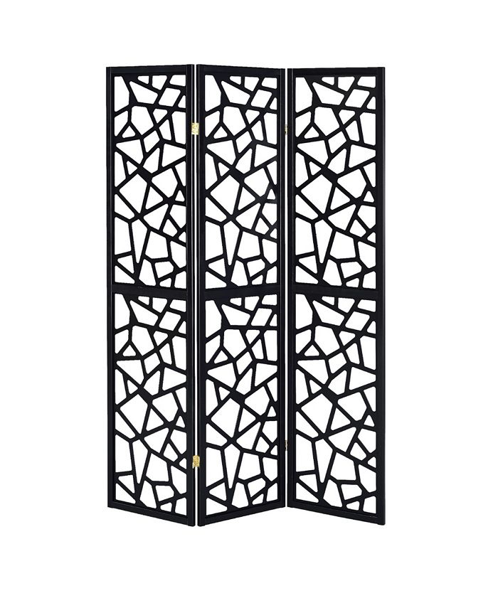 Coaster Home Furnishings Shiprock 3-Panel Intricate Mosaic Screen - Macy's