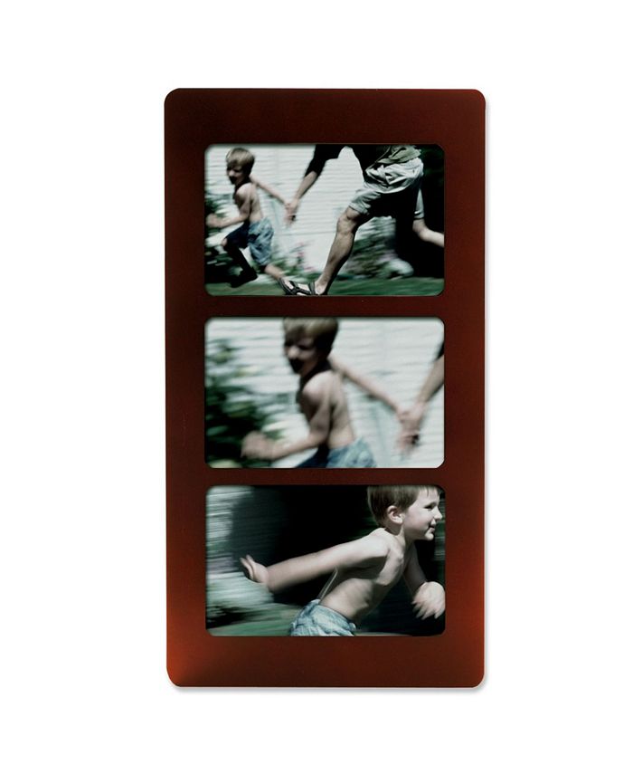 Lawrence Frames Walnut Wood Multi Triple Horizontal Picture Frame - 6 ...