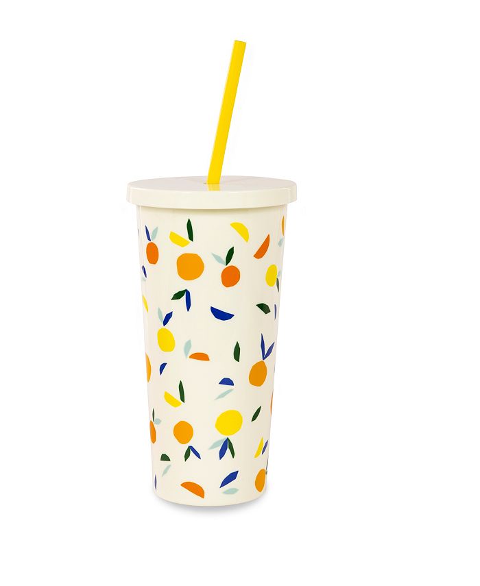 kate spade new york Citrus Twist Tumbler with Straw - Macy's