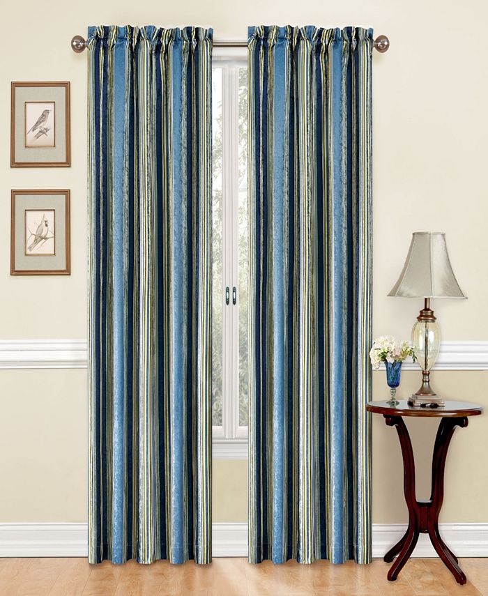 Waverly Stripe Ensemble 52" x 84" Curtain Panel - Macy's