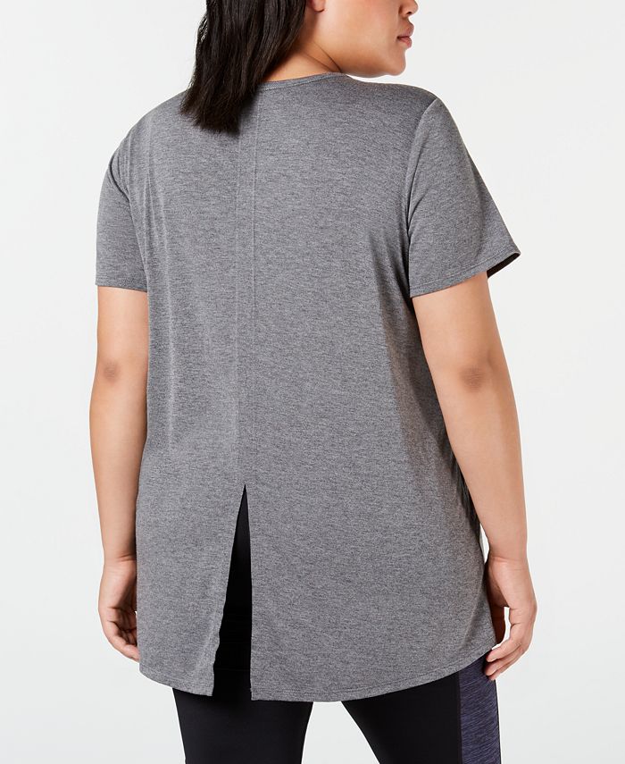 Ideology Plus Size Weekend Graphic Split-Back T-Shirt, Created for Macy ...
