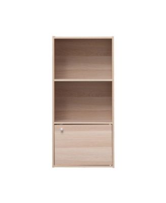 3 Tier Wood Storage Shelf with Door - Macy's