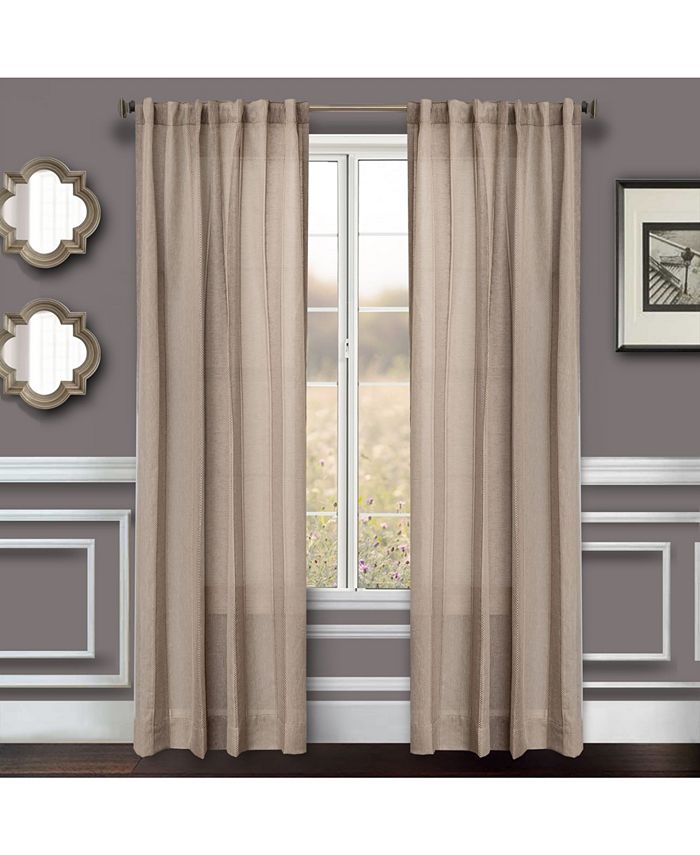 Softline Pacific Stripe Back Tab Panel Drapery - Macy's