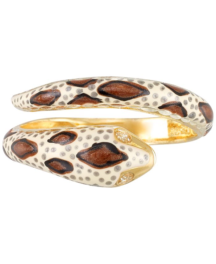 Macy's Snake Statement Ring in 18k Gold-Plated Sterling Silver - Macy's