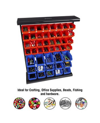 Trademark Global 47 Bin Storage Rack organizer - Wall Mountable ...
