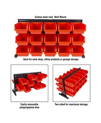 Trademark Global 30 Bin Storage Rack organizer - Two Sided Container ...