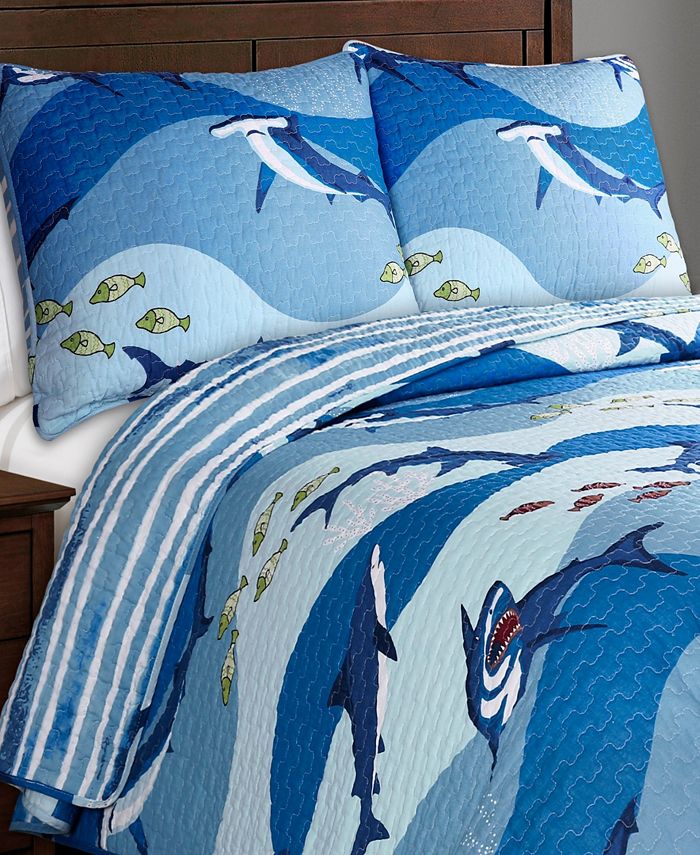 Lush Décor Shark Allover 3-Pc. Full/Queen Quilt Set - Macy's