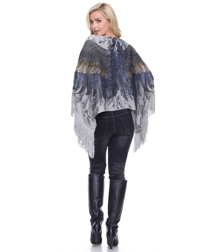 White Mark Women's Eagle Wings Poncho - Macy's