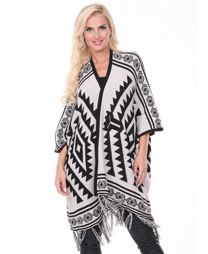 White Mark Women's Cherokee Patterned Cardigan - Macy's