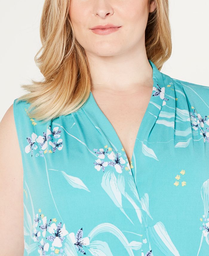 Charter Club Plus Size Printed Top, Created for Macy's - Macy's