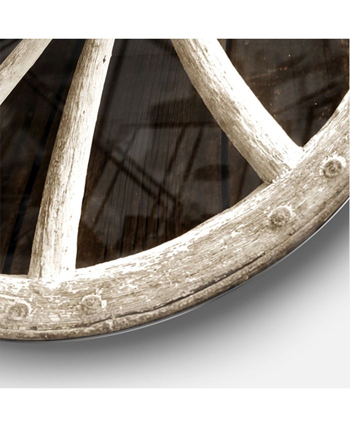 Design Art Designart Oversized Farmhouse Round Metal Wall Clock - 36 x ...