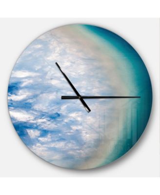 Design Art Designart Oversized Modern Round Metal Wall Clock - Macy's