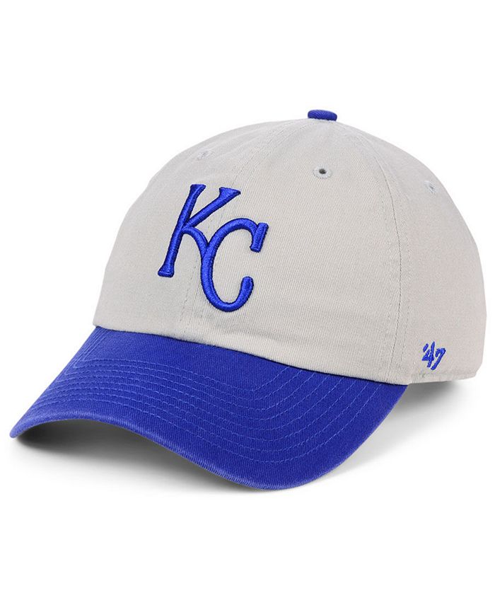 '47 Brand Kansas City Royals Gray 2-Tone CLEAN UP Cap - Macy's