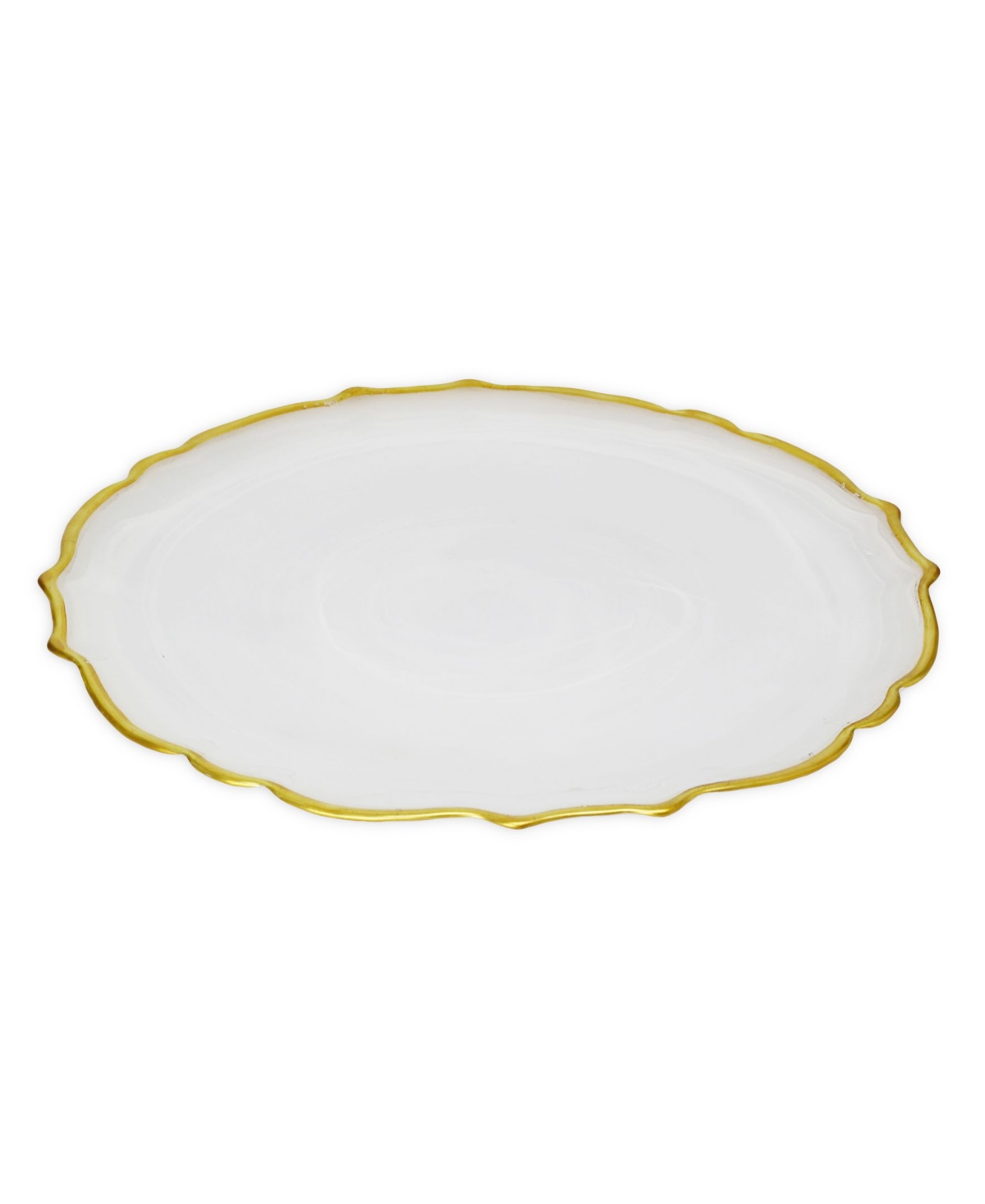 UPC 740102260192 - Alabaster Scalloped Chargers With Gold Rim ...
